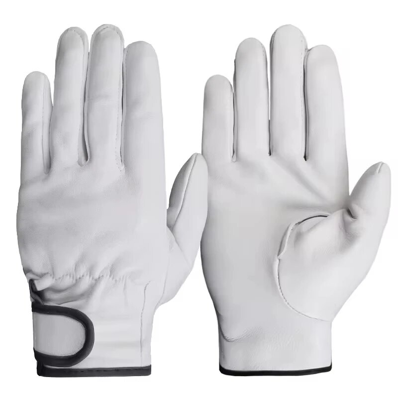 Белые кожаные перчатки Flex Grip, XL