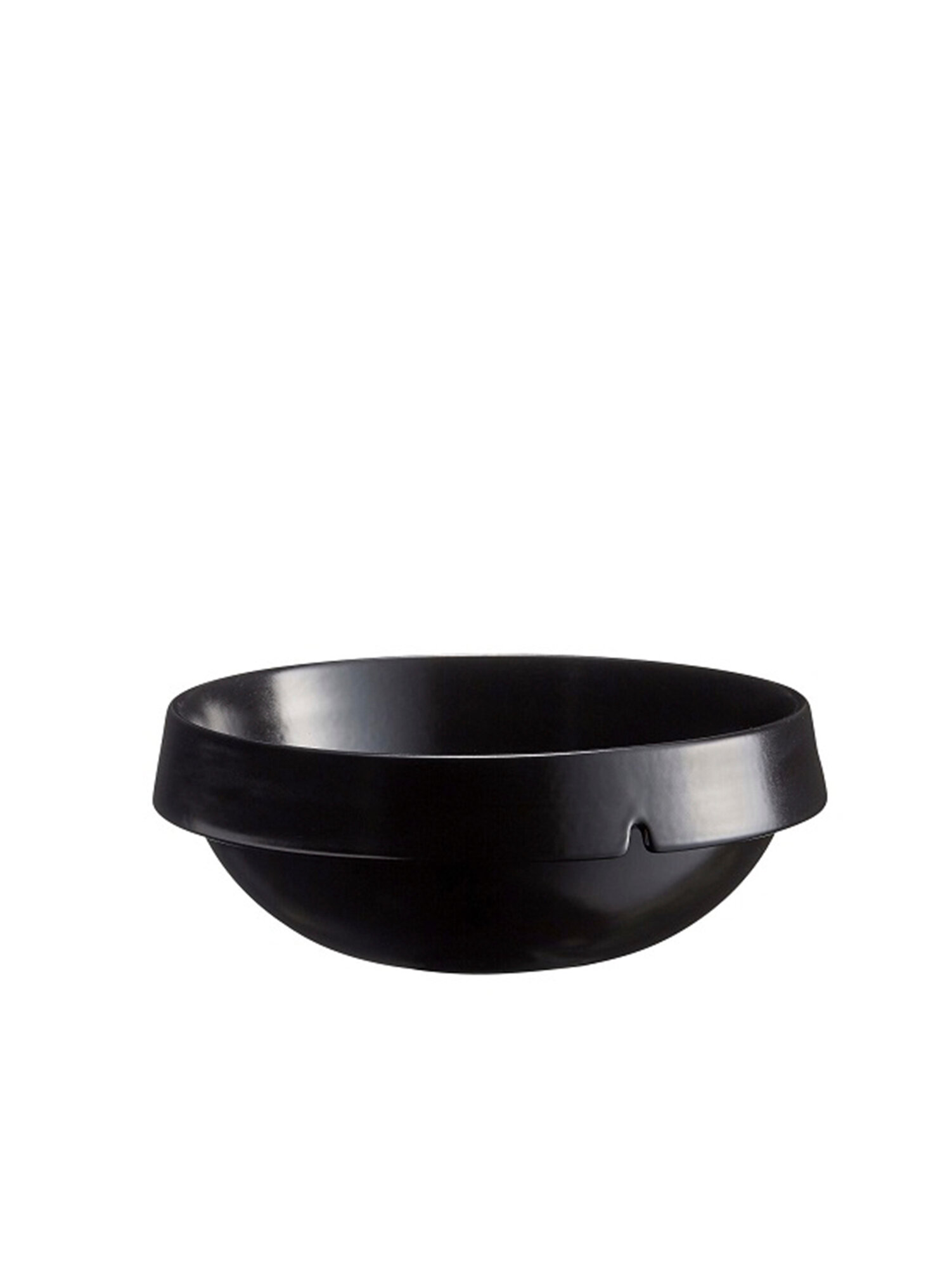 Салатник керамический 2,3л EMILE HENRY, цвет черный, высота 9,5 см