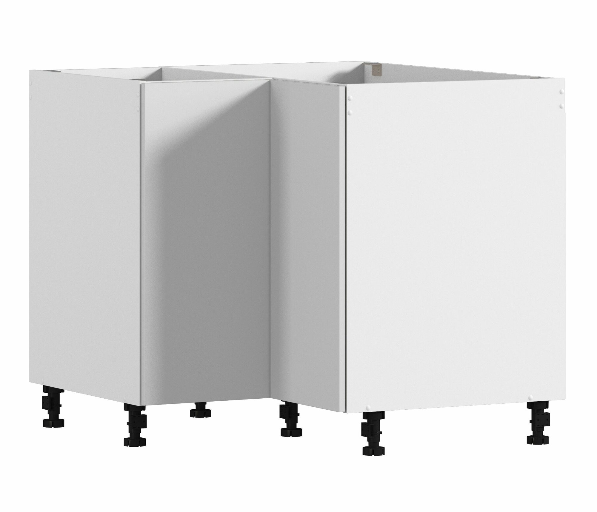 Кухонный модуль напольная тумба столплит Регина рсур/1-90 угловой, Белый/ЛДСП Белый Альпийский, 90х90х82 см