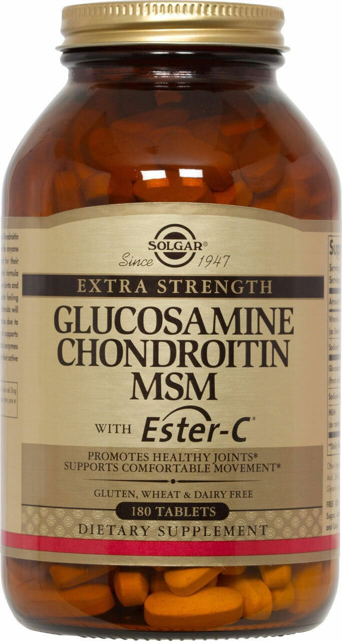 Solgar Glucosamine Chondroitin MSM with Ester-C, Глюкозамин Хондроитин МСМ с Эстер-С 180 таблеток