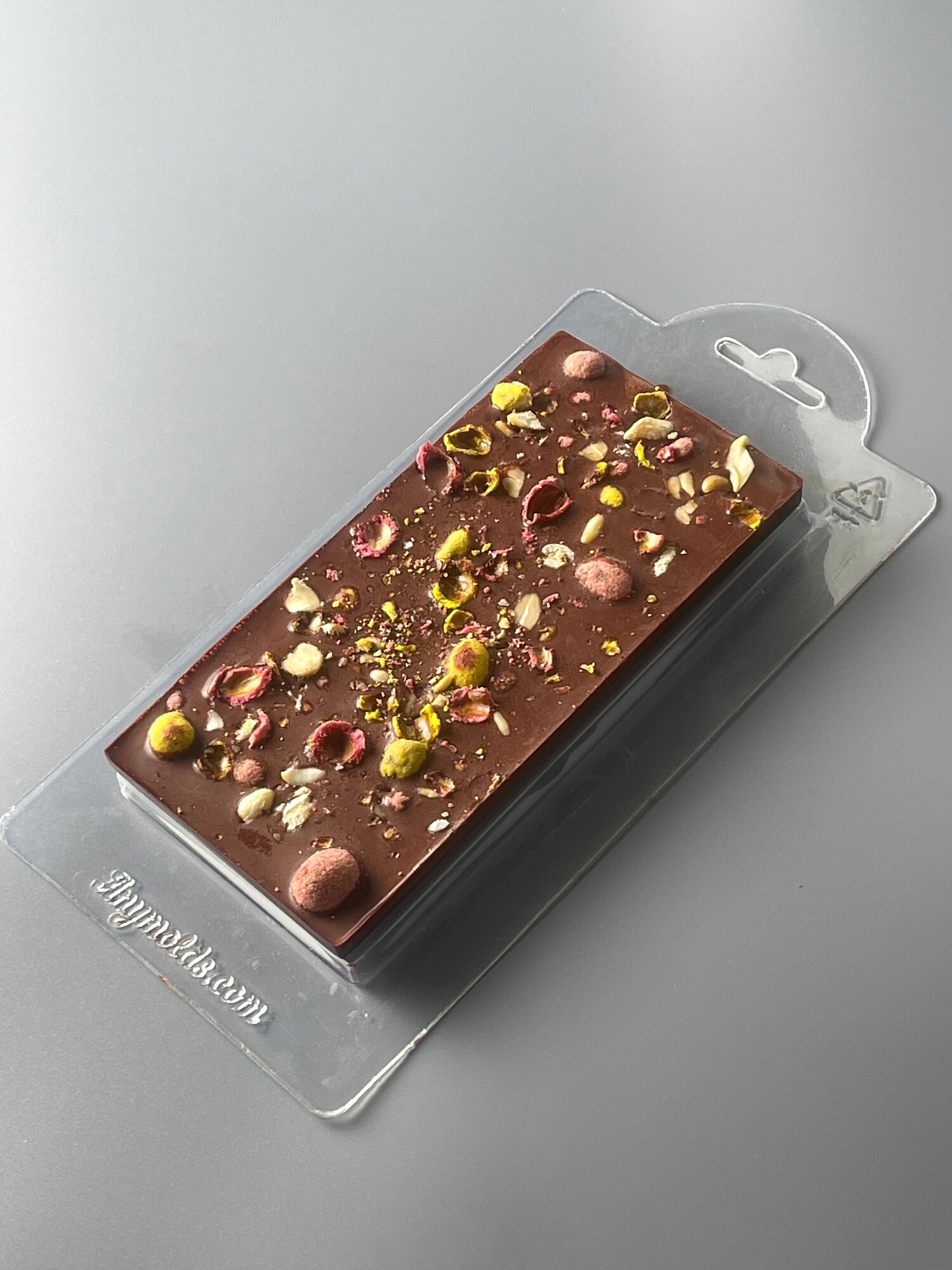 "Плитка шоколада гладкая" форма пластиковая для мыла и шоколада