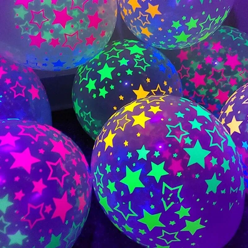 Флуоресцентные шары Transparen Star, 12 дюймов, 10 шт