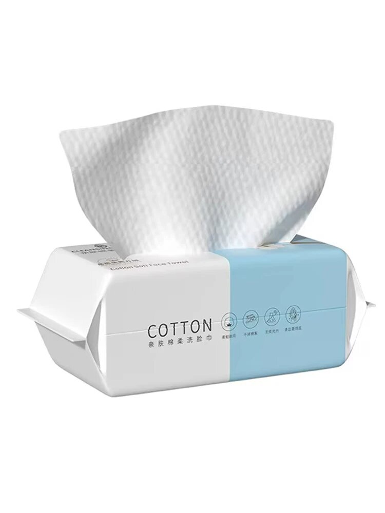 Многоразовые хлопковые полотенца для лица (100 шт)