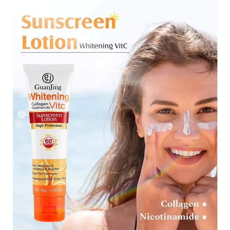 Солнцезащитный крем GUANJING, для лица, для глаз, SPF 50, увлажняющий