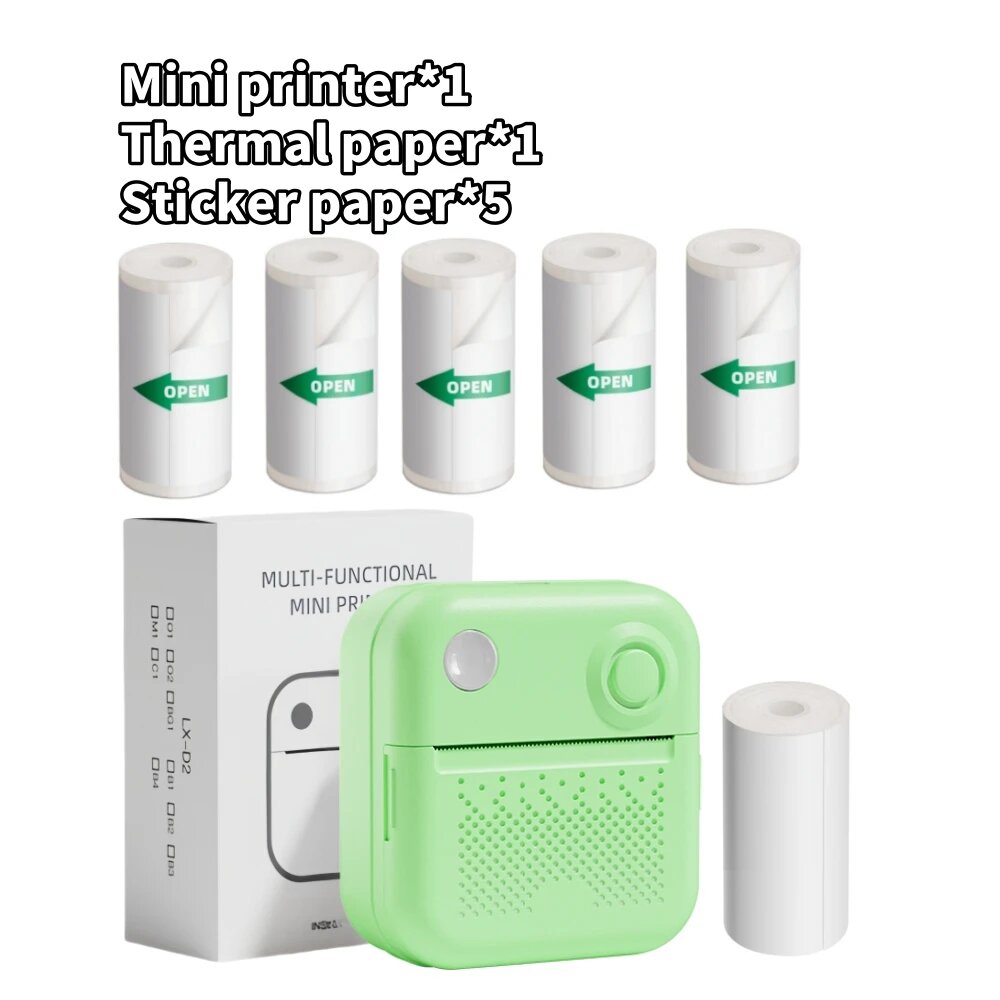 Dolewa D3 Портативный принтер Термальная бумага Наклейки Бумага Мини-принтеры Этикетки Принтер для печати ошибок Фотопечать