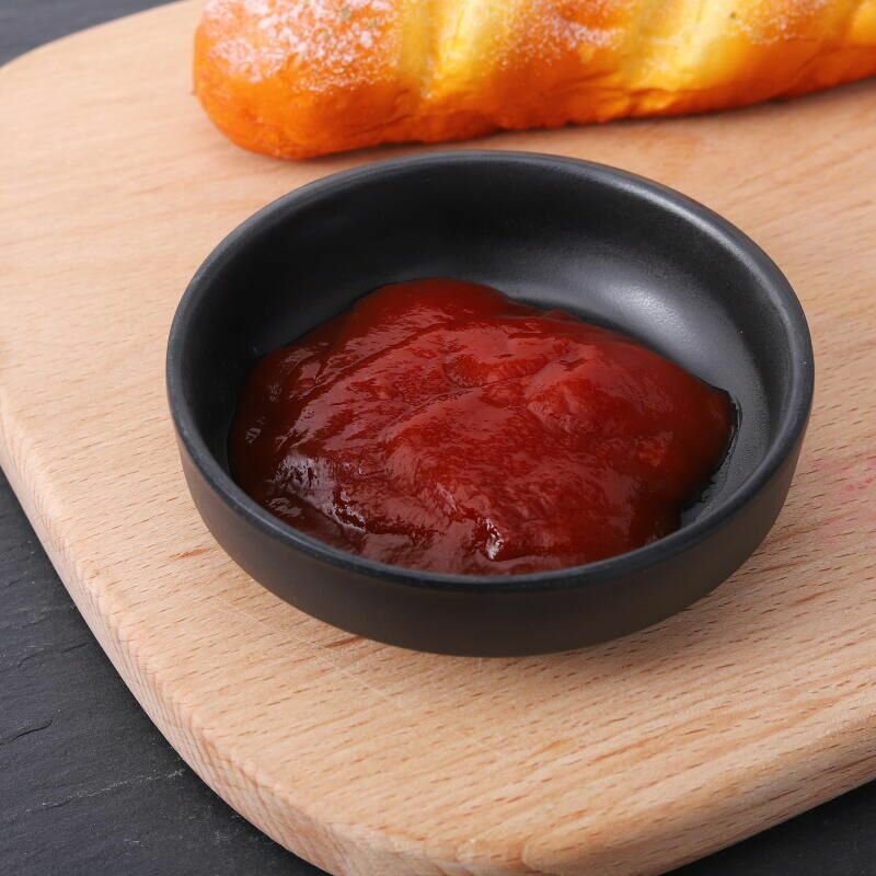 2 черные керамические глазурованные соусницы