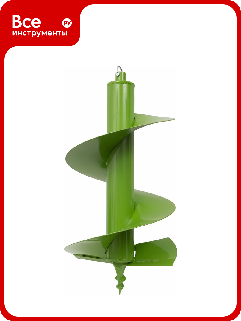 Шнек для мотобура 400/800 однозаходный Grizzly GSP-104, для эффективного бурения почвы, 400 мм, 800 мм