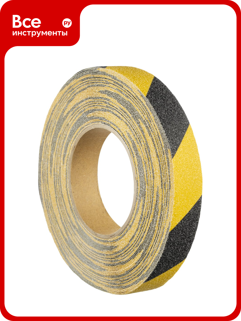 Противоскользящая лента Mehlhose GmbH тип Basic, цвет желто-черный, 25 мм х 18,3 м MAWR025183