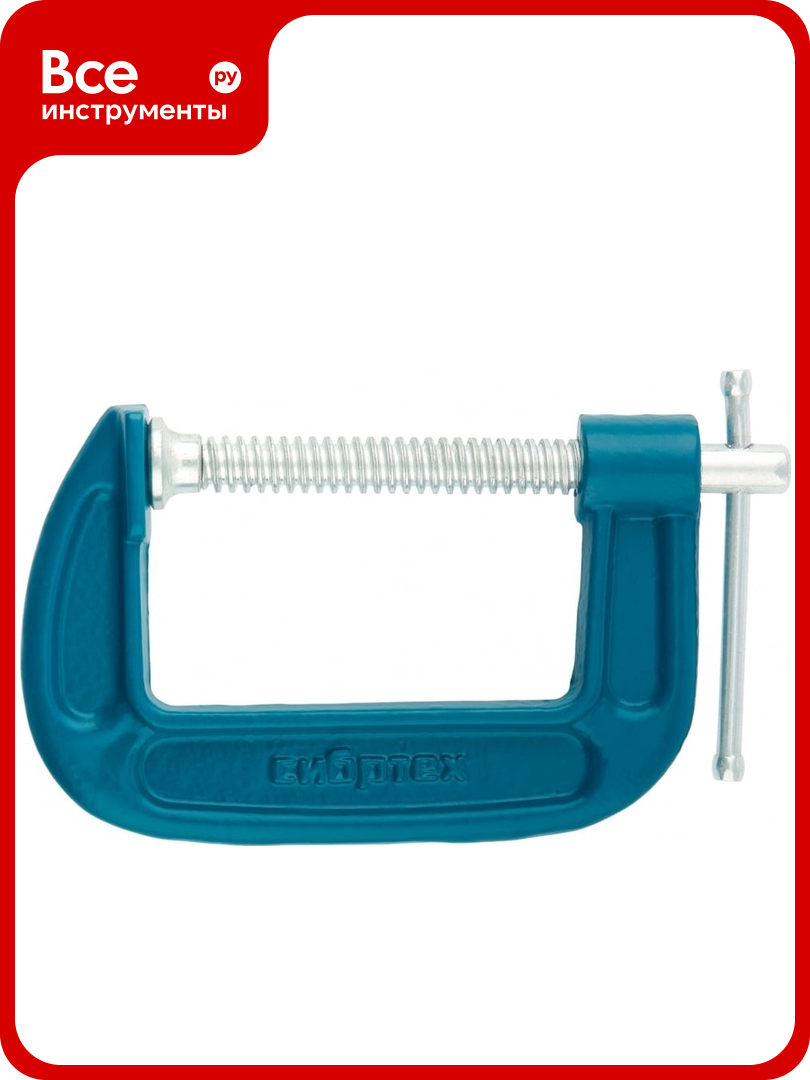 Струбцина СИБРТЕХ G-образная, 100 мм 20584