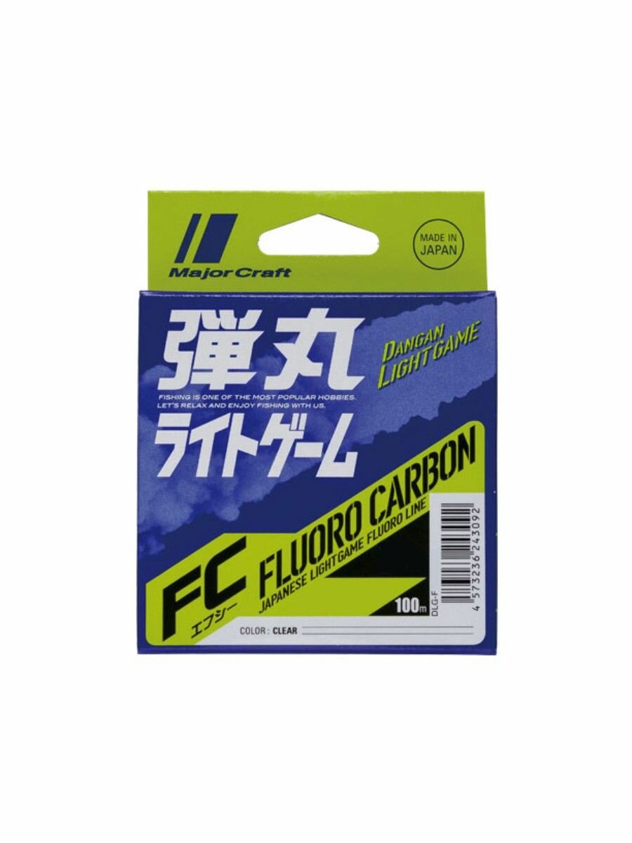 Флюорокарбоновая леска для рыбалки Major Craft Dangan Light Game FC DLG-F-0.6/2.5lb/0.128мм, 100м