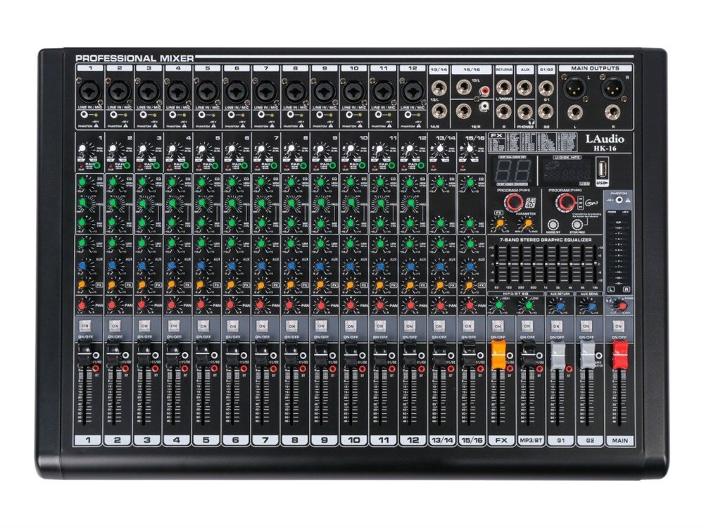 Laudio HK-16 Микшерный пульт, 16 каналов, серия PRO