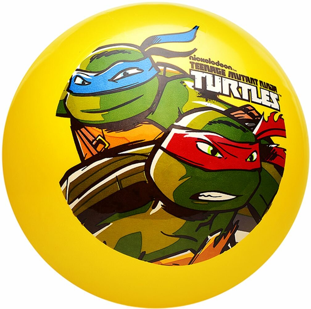 Надувной пляжный мячик "Черепашки-ниндзя", детский мяч для плавания, купания, бассейна и воды, диаметр 23 см