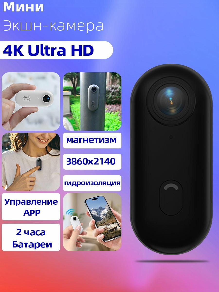 4K WiFi Мини экшн камера водонепроницаемая на шлем тактический