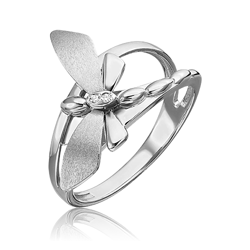 Кольцо, белое золото, 585 проба, бриллиант