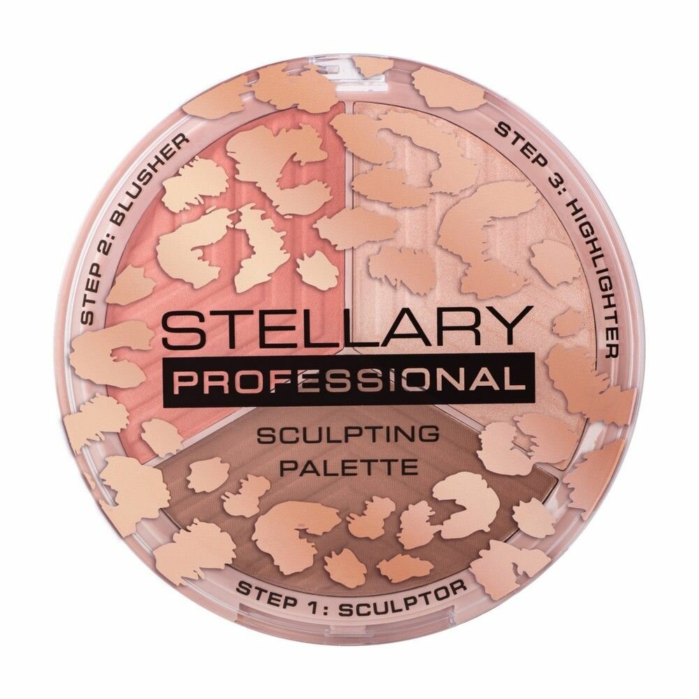 Палетка для контуринга 3 в 1 Stellary Face Sculptor, Тон 01, 11,4 г