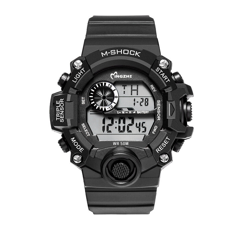 Электронные часы Mingzhi для учащихся начальных и средних классов, детские светящиеся часы с цифровым дисплеем, многофункциональные водонепроницаемые стильные электронные часы.