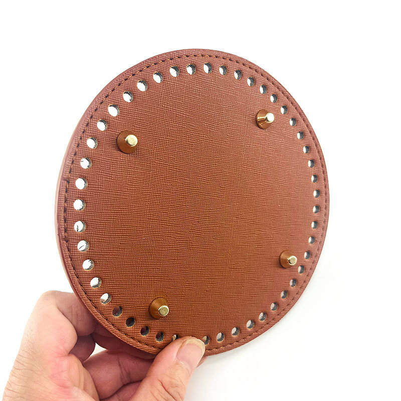 Аксессуары для багажа "Крест-накрест", круглое дно, 48 отверстий, диаметр 15см, ручная работа