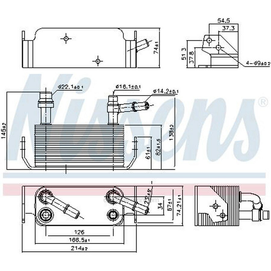 NISSENS 91280 Масляный радиатор