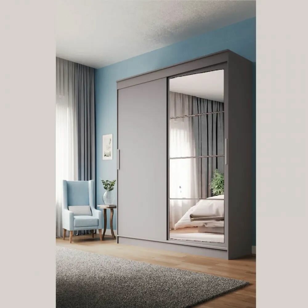 Шкаф-купе Гранд 1 1,6 ЛДСП+Зеркало Графит