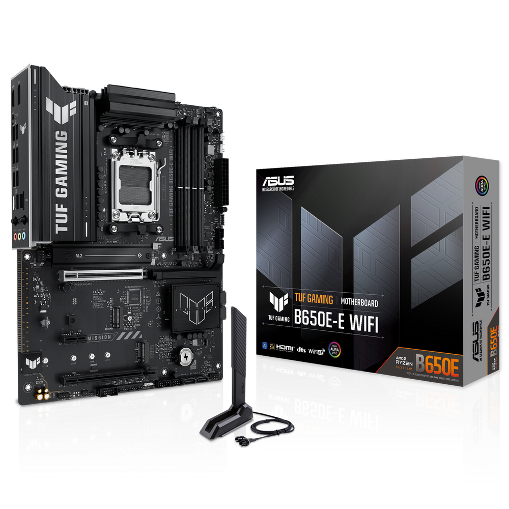 Материнская плата ASUS TUF GAMING B650E-E WIFI AM5 ATX 4xDDR5 2хPCIEx16 PCIEx1 3xM.2 USB-C DP HDMI 2.5GLAN Wi-Fi 6E
