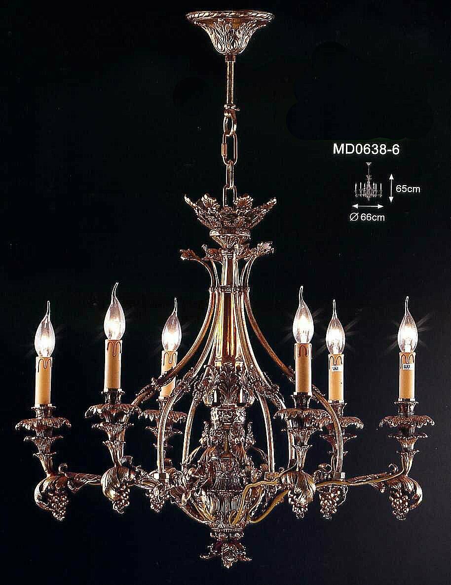 Люстра премиум из латуни, 0638-6