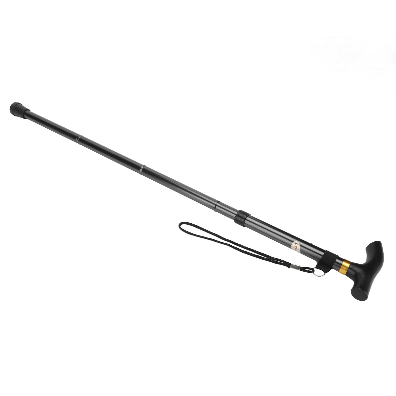 5-секционный складной костыль для взрослых, эргономичный, стабильный, легкий, трость для пожилых людей, для путешествий, пешего туризма, черный