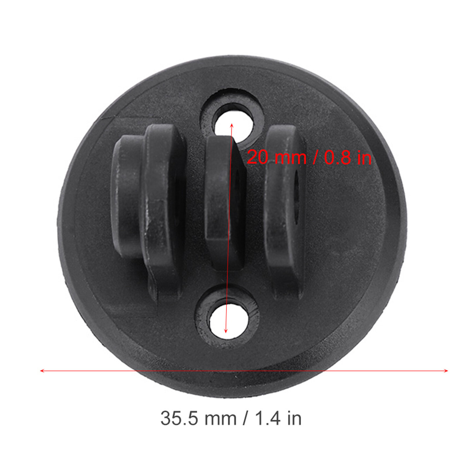 Крепление для велосипедного компьютера на руль, держатель для камеры Gopro, Garmin, Bryton II, IGPSPROT, материал: нейлон, цвет: черный, расстояние между отверстиями:20мм/0.8дюйма, внешний диаметр:35.5мм/1.4дюйма, вес:13г, комплект: 1шт держатель для