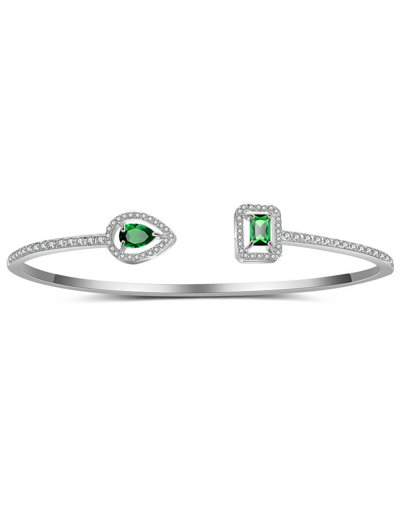 Незамкнутый браслет, фианит, циркон, кристалл