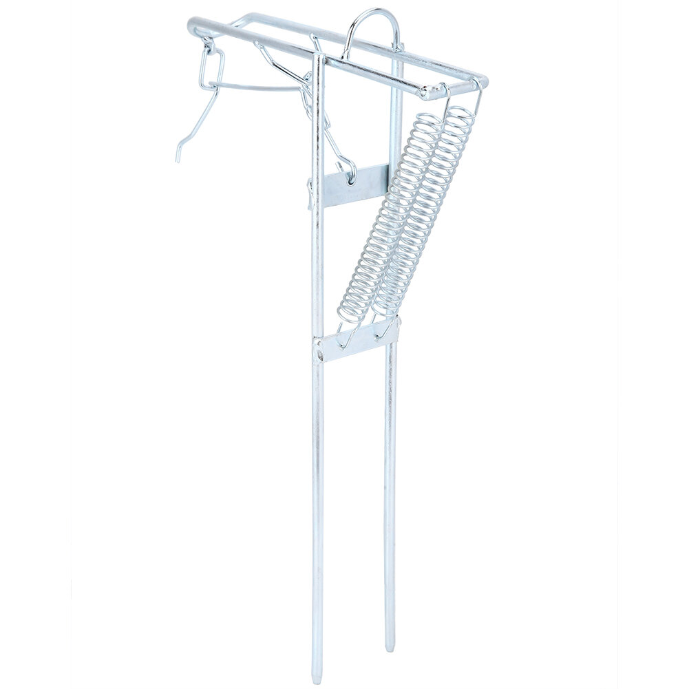 Портативный держатель для удочки, практичный, двухпружинный, металлический держатель для удочки, аксессуар