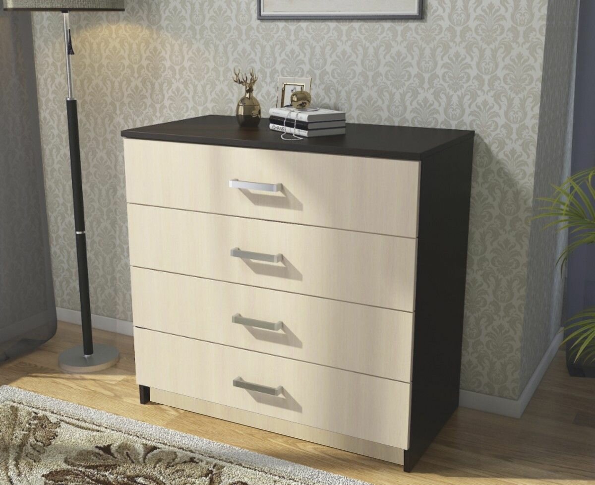 Комод Эва КМ-021 Венге/Дуб молочный (Стиль)
