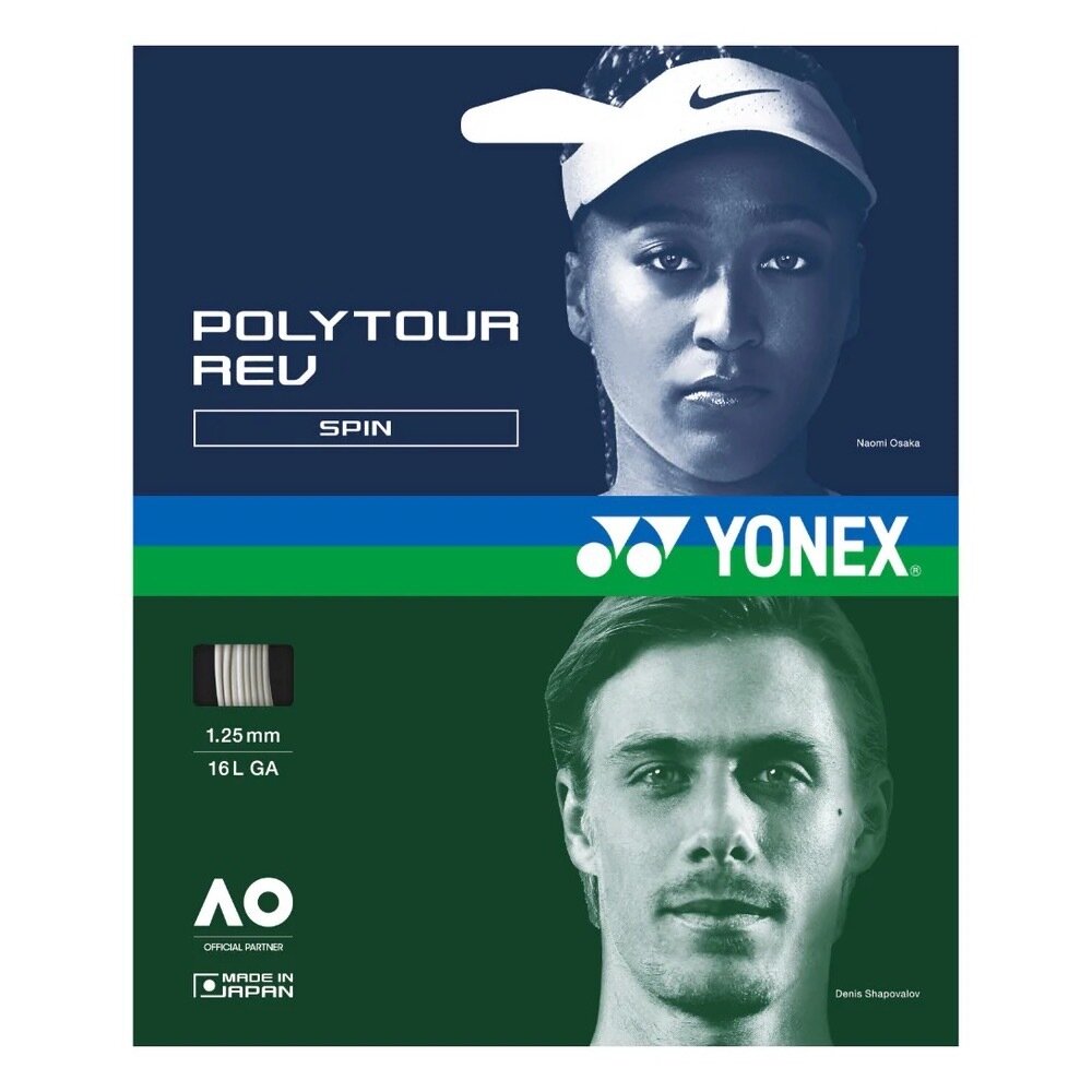 Струны теннисные Yonex POLY TOUR REV SPIN WHITE (1.25мм / 12м)