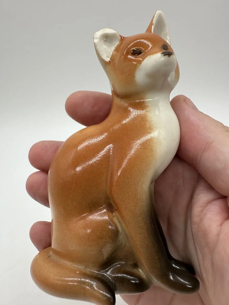 Статуэтка Лфз Лиса фарфор ссср 1970 годы винтаж