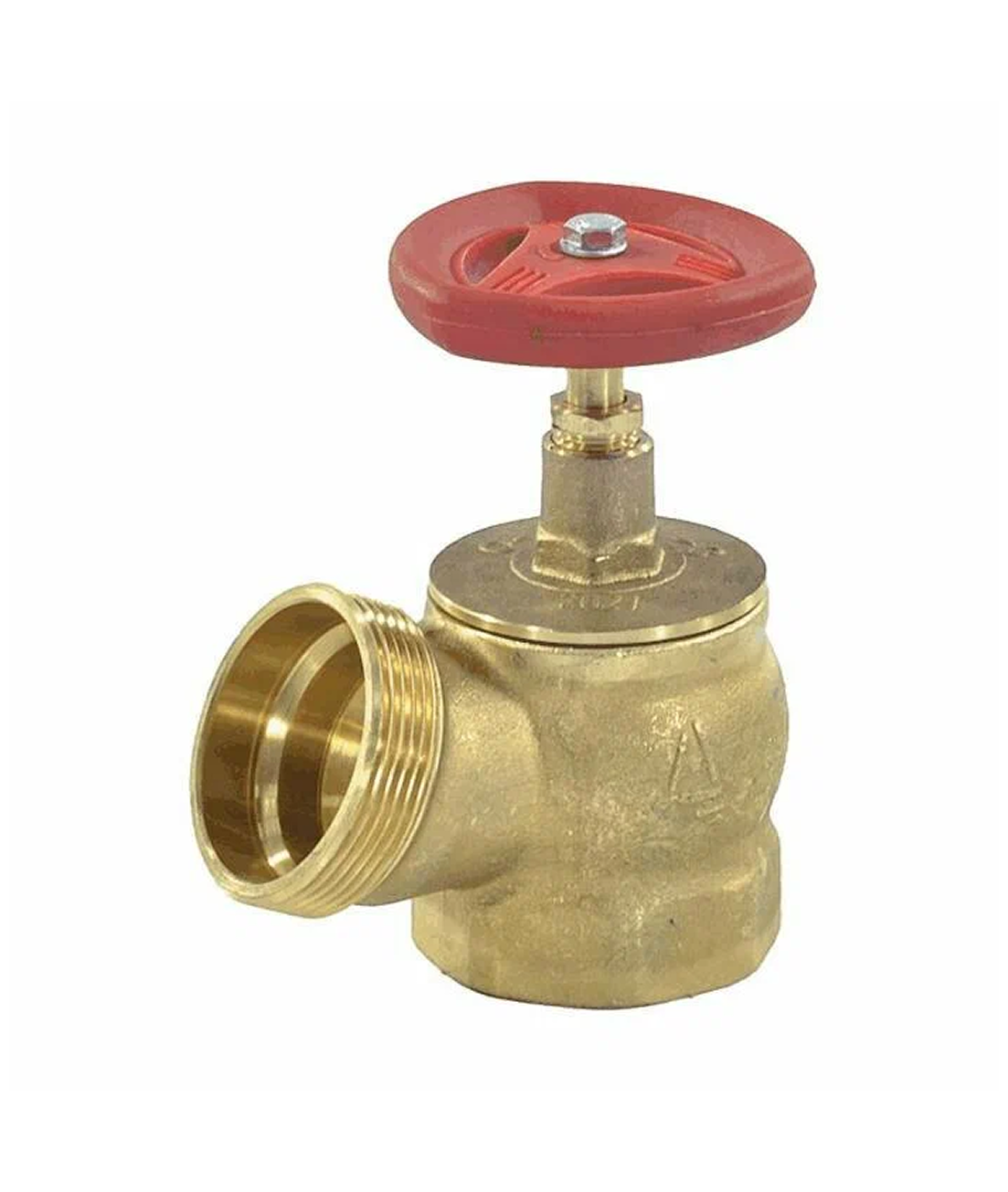 Клапан пожарный латунь угловой 125 гр КПЛ 50-1 Ду 50 1,6 МПа муфта-цапка Апогей 110001