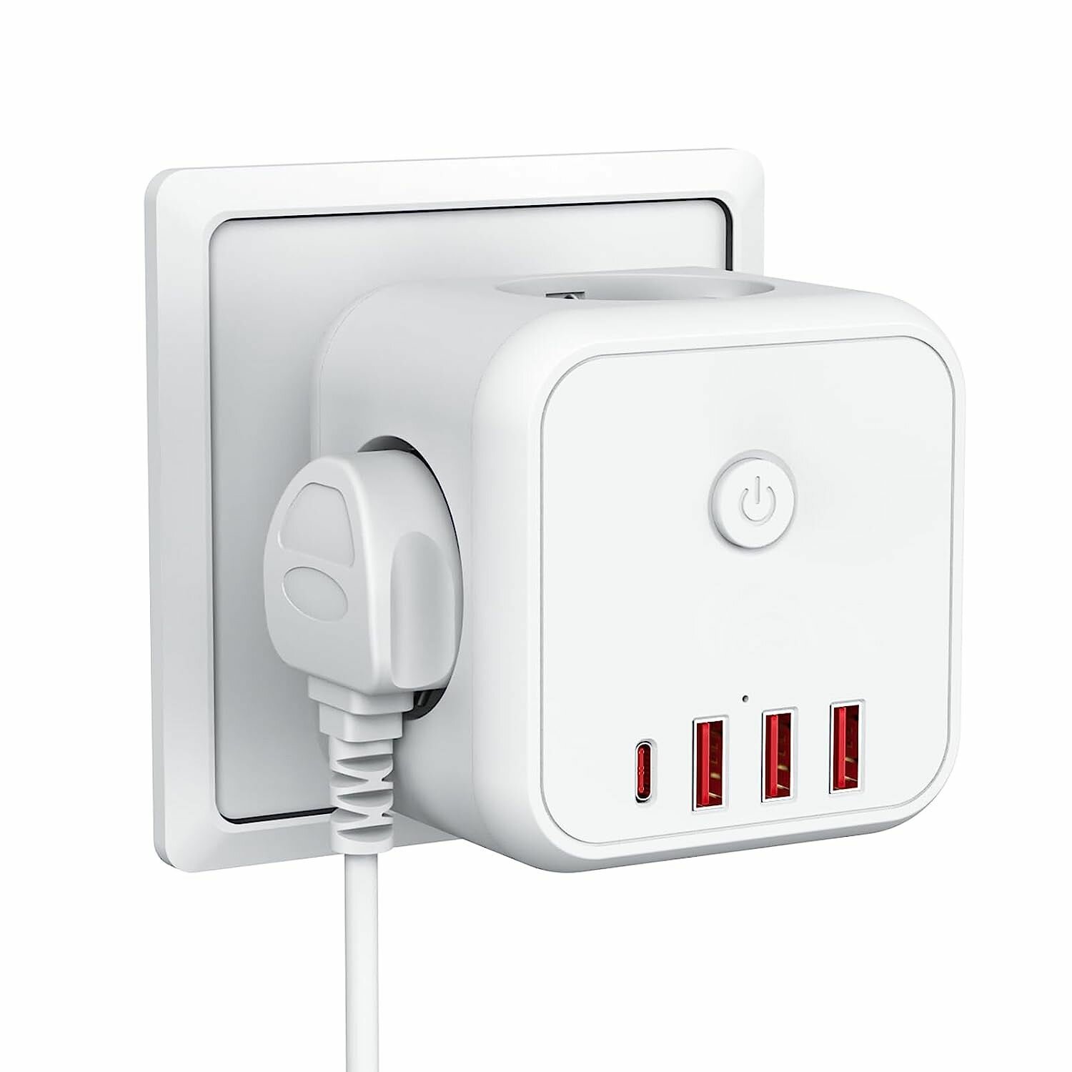Тройник для розетки с usb и type-c