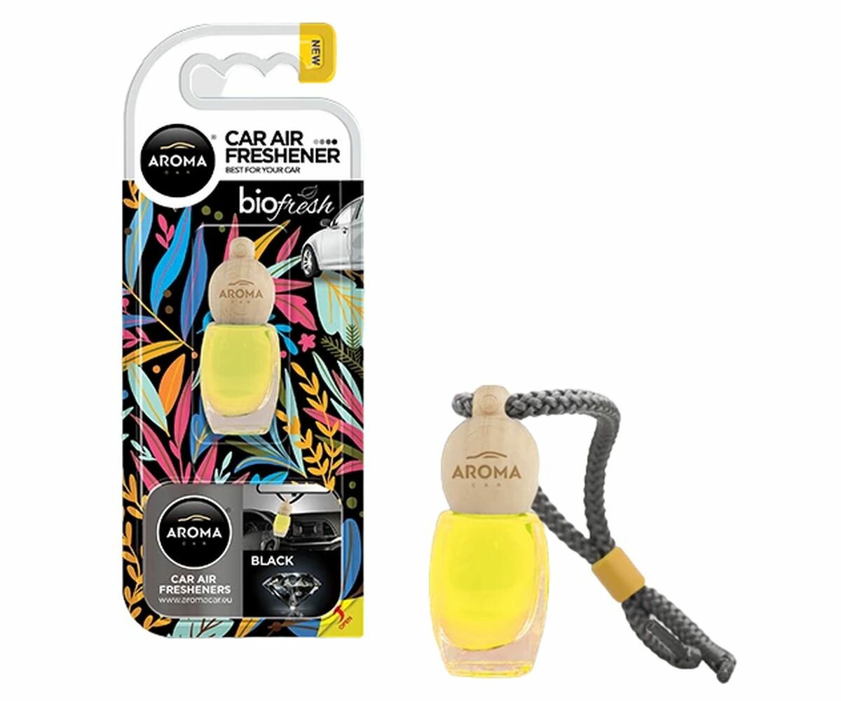 Ароматизатор подвесной AROMA CAR Bio fresh black 8мл.