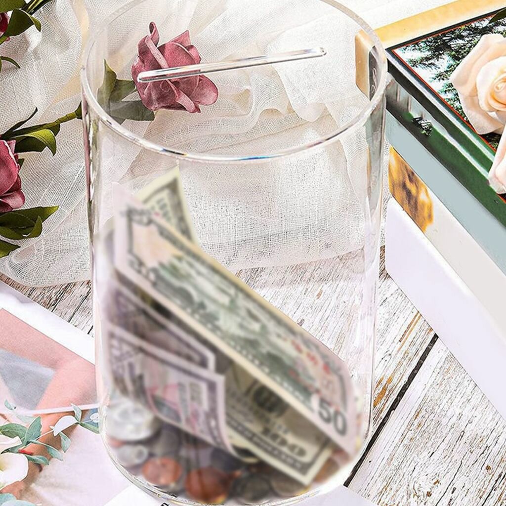Прозрачная копилка для монет