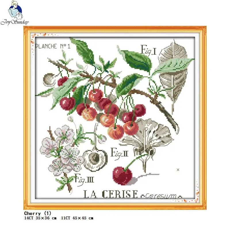 Набор для вышивки Joy Sunday Розы 14CT/11CT Бордовый, J231(1), 14CT White Cloth