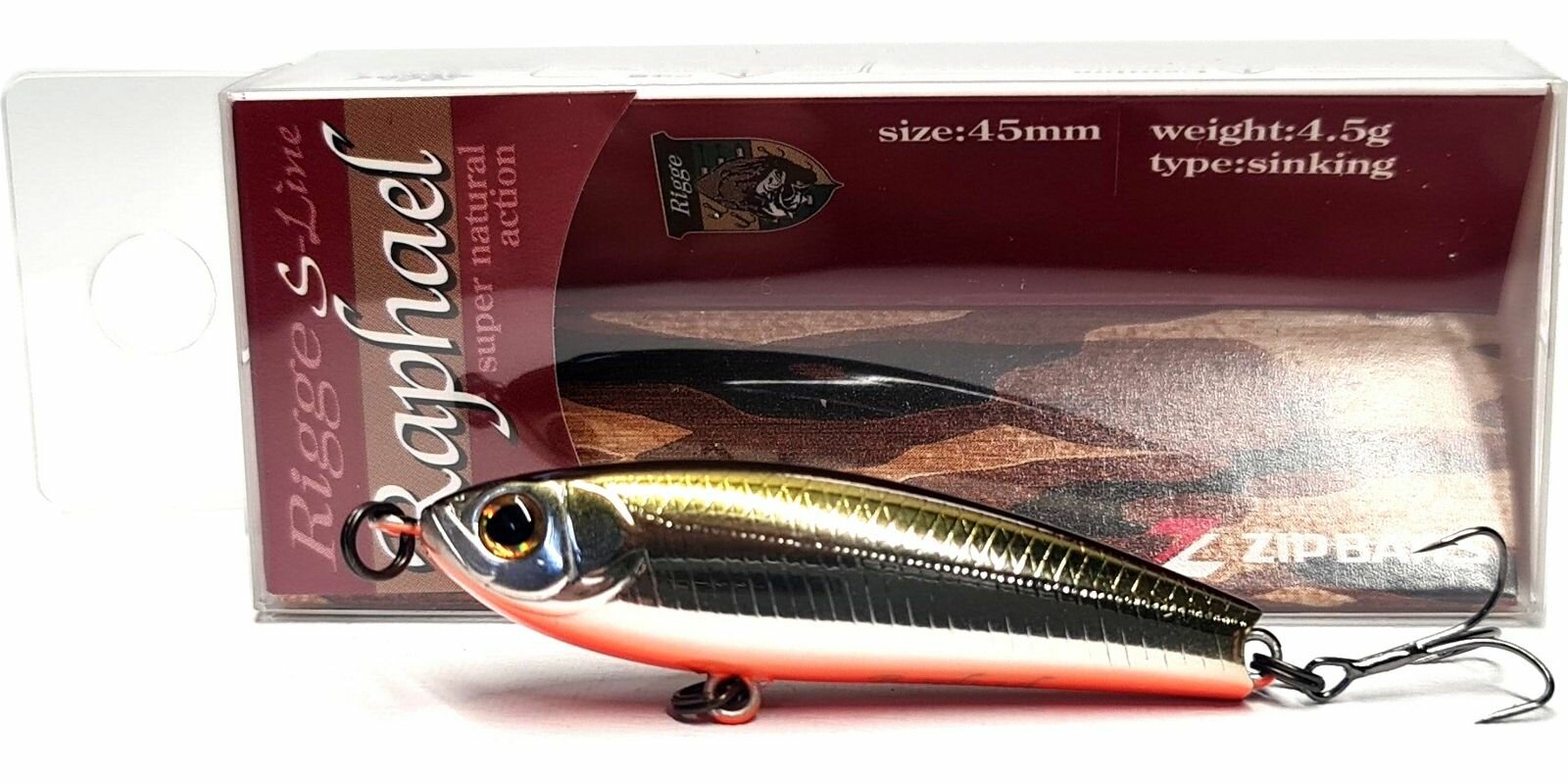 Воблер ZipBaits Rigge Raphael 45S (45мм, 4,5гр, тонущий) - #600