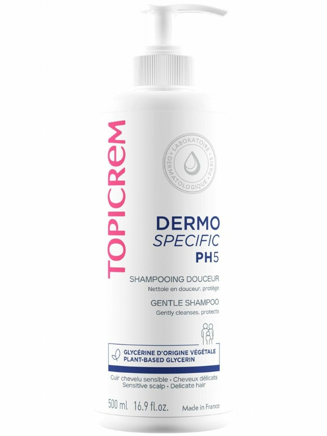 ТОПИКРЕМ DERMO SPECIFIC Мягкий шампунь рН5, 500 мл | TOPICREM DERMO SPECIFIC Gentle Shampoo