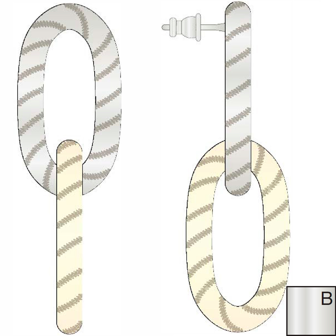 Серьги одиночные