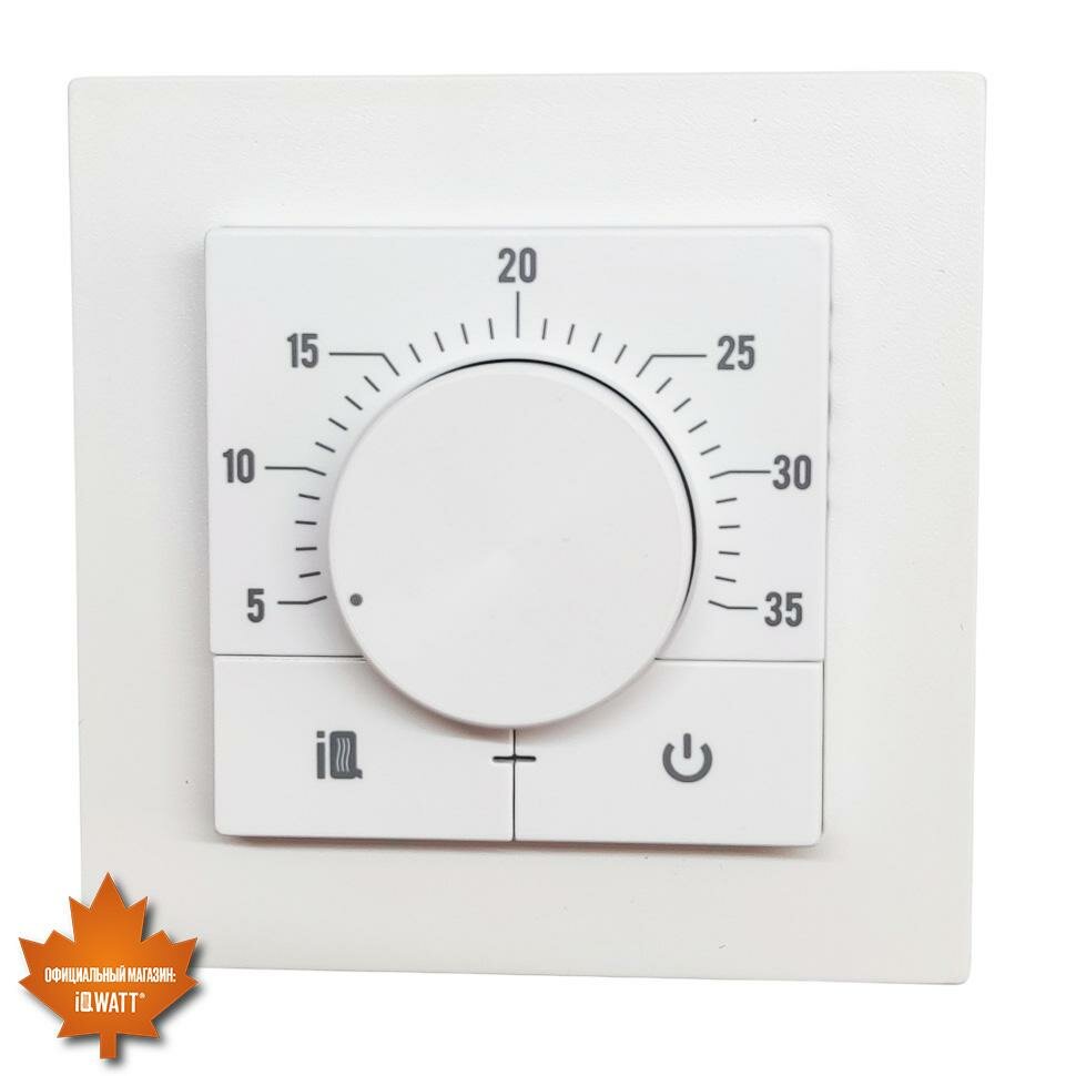 Электронный терморегулятор механическое управление IQ THERMOSTAT Dm белый
