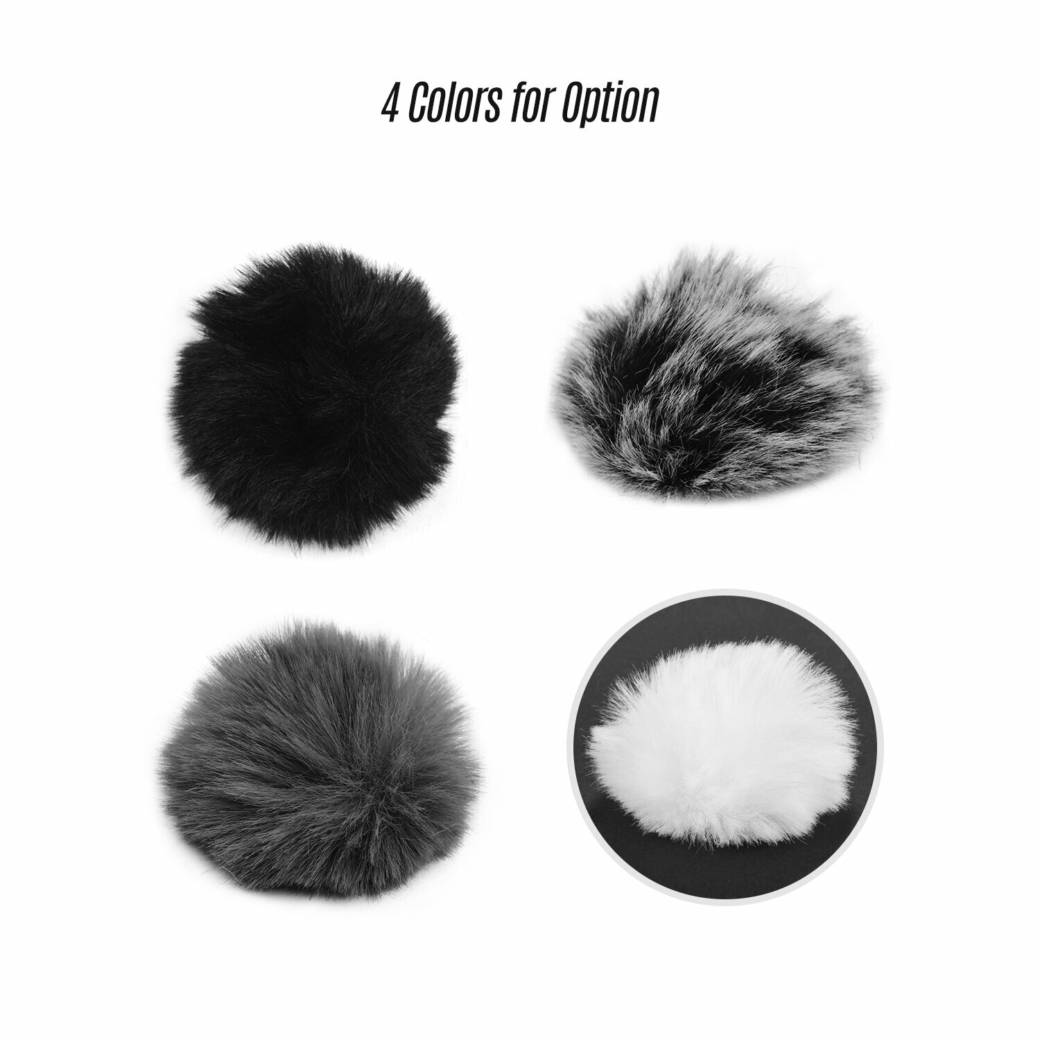 Петличный микрофон с ветрозащитой Furry Windshield Mic Muff, совместимый с Boya M1 и большинством других петличных микрофонов