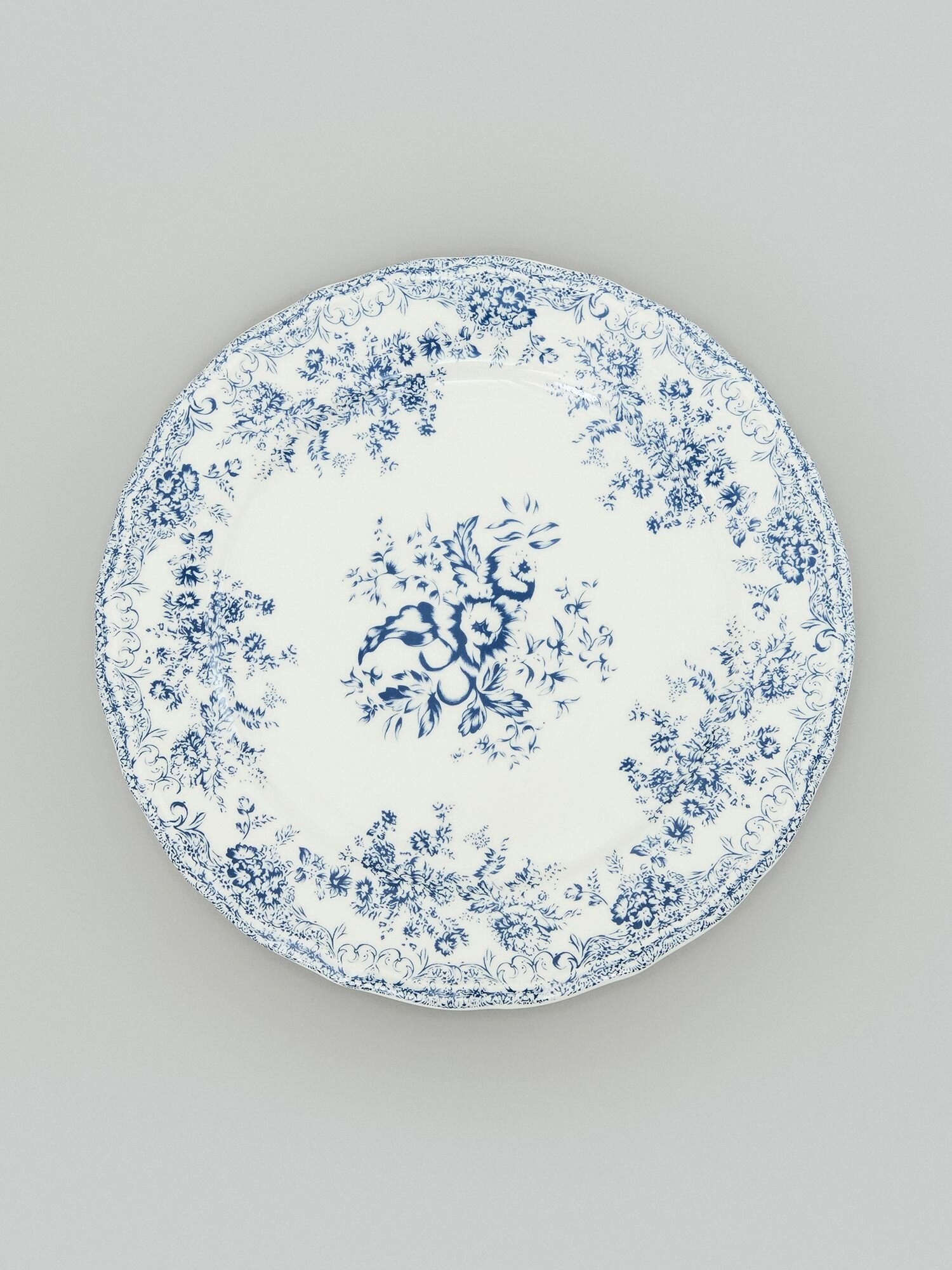 Тарелка "Borghese" 27х27х2,5 см, цв. синий, фарфор