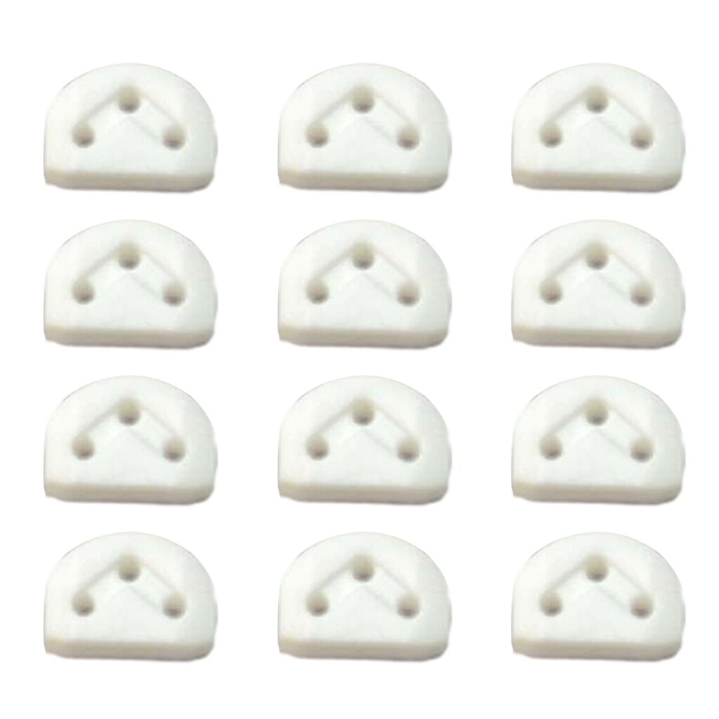 12шт Гитарных струнных мостовых бусин Крепеж для струн для классических гитар 3-луночные пластиковые гитарные струнные стяжки Мостовые бусины