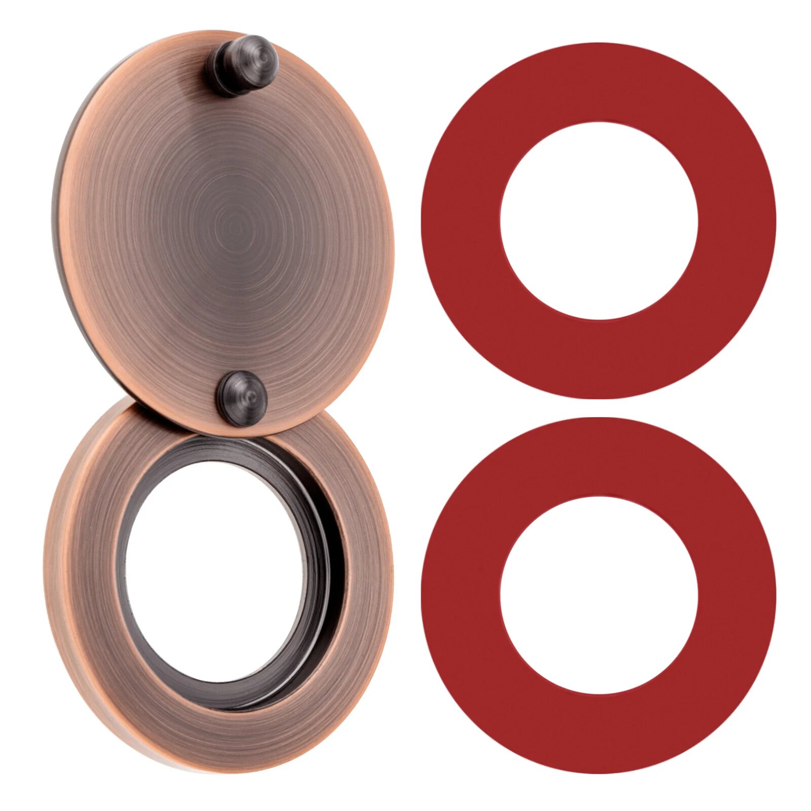 Крышка дверного глаз 16 мм для конфиденциальности, красные бронзовые чехлы для дверных глаз диаметром 5/8 дюйма