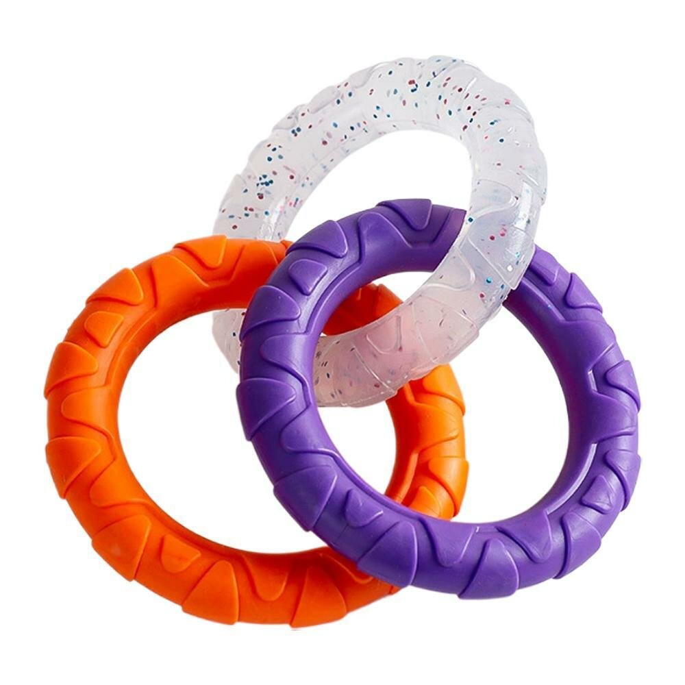 3-в-1 Кольцо для собак пуллер, игрушка для собак мелких пород и средних пород, прочное и легкое