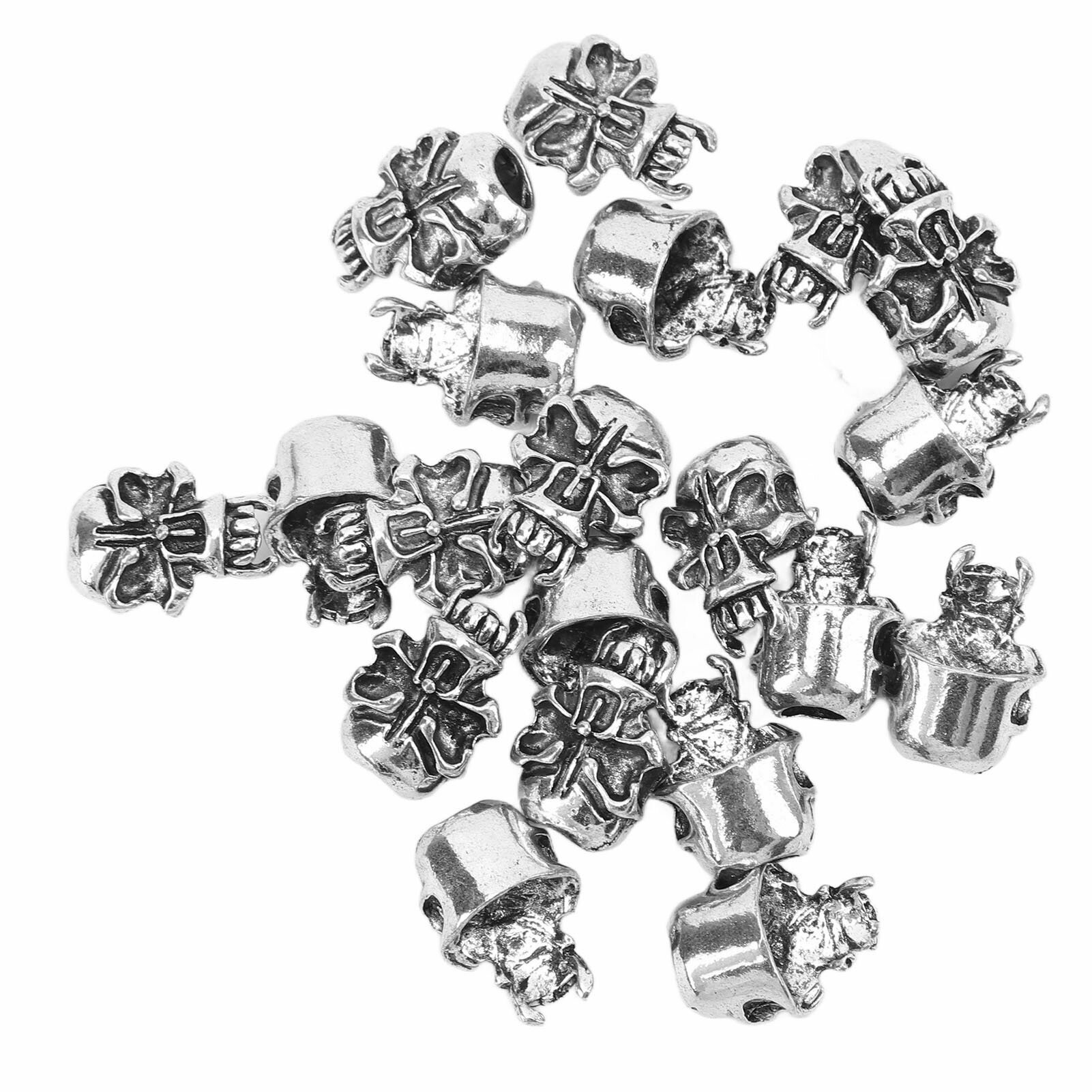 Набор бусин для бороды для мужчин и женщин, 20 шт, удобные края, гладкий внутренний диаметр, украшения для волос, аксессуары для бороды, стильные и универсальные