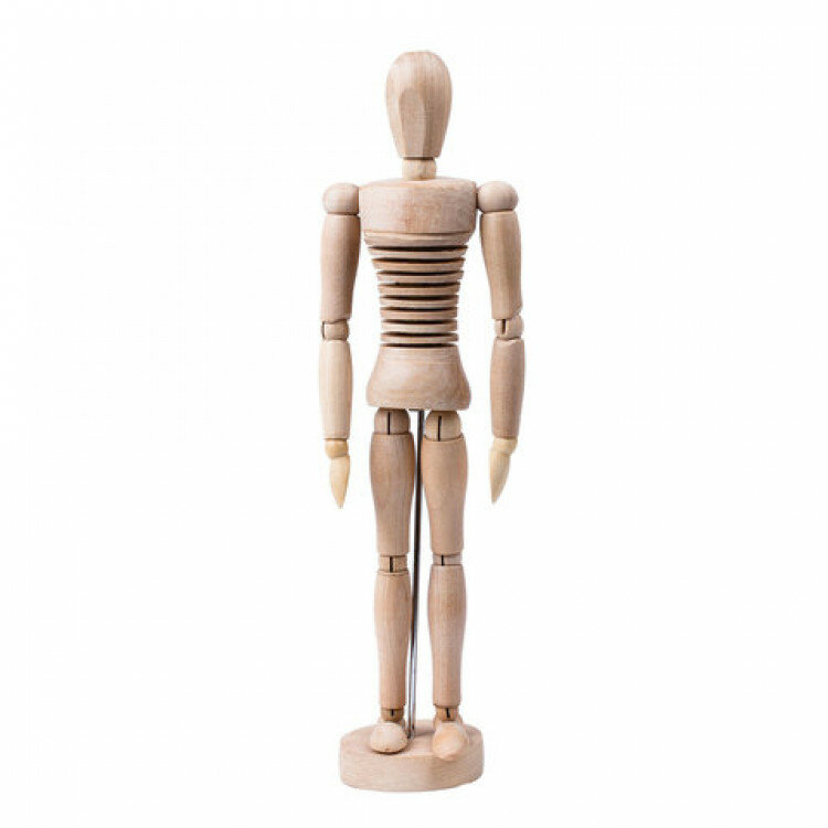 Манекен художественный гибкий, BRAUBERG ART CLASSIC, дерево, высота 30 см, 191293