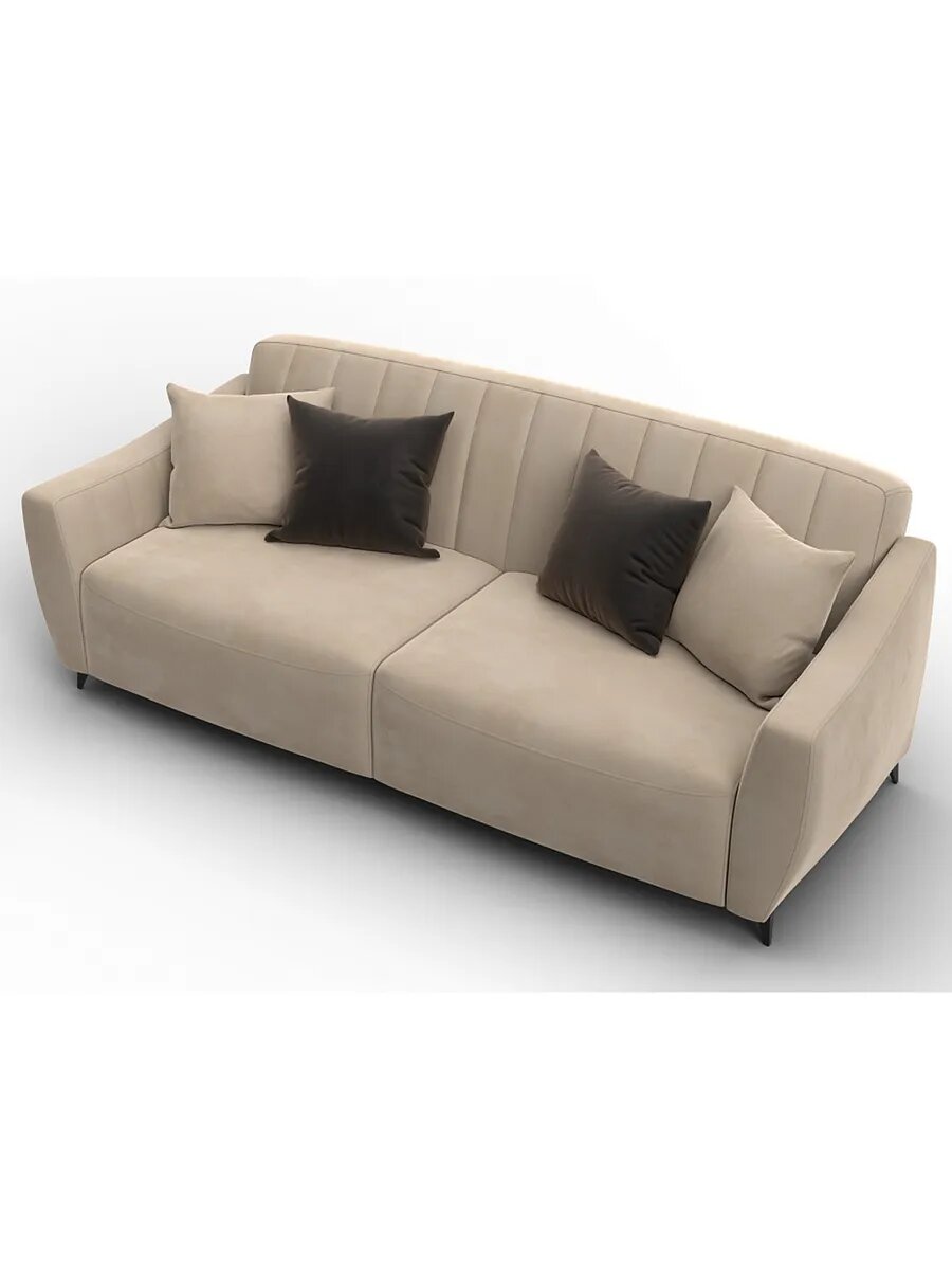 Офисный диван-книжка на ножках Монро, 227х95х86, с ящиком для белья, велюр