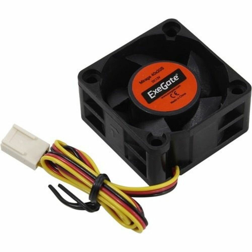 EXEGATE Вентиляторы EX281211RUS Вентилятор Mirage - S 40x40x20 подшипник скольжения, 5500 RPM, 23dB, 3pin